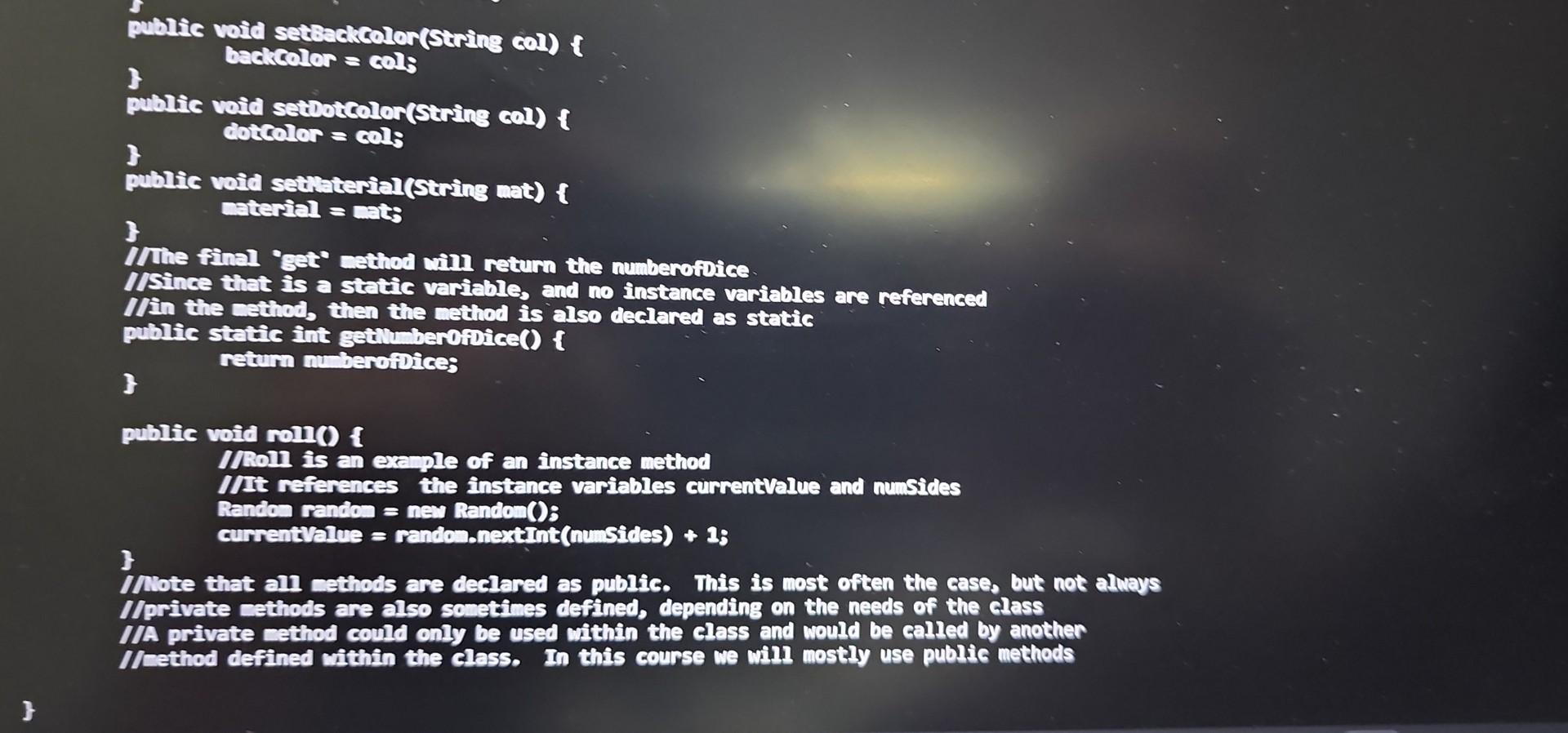 Solved Using the Die class, create a simple 'dice game' that | Chegg.com