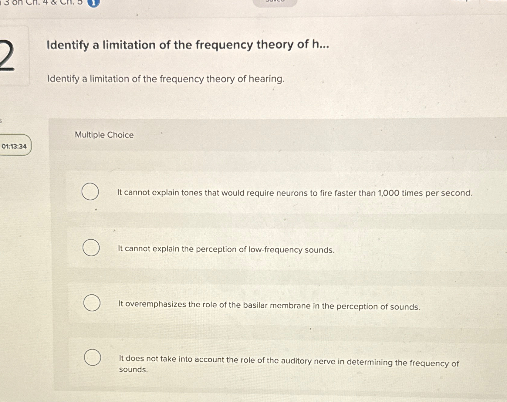 Solved Identify a limitation of the frequency theory of | Chegg.com