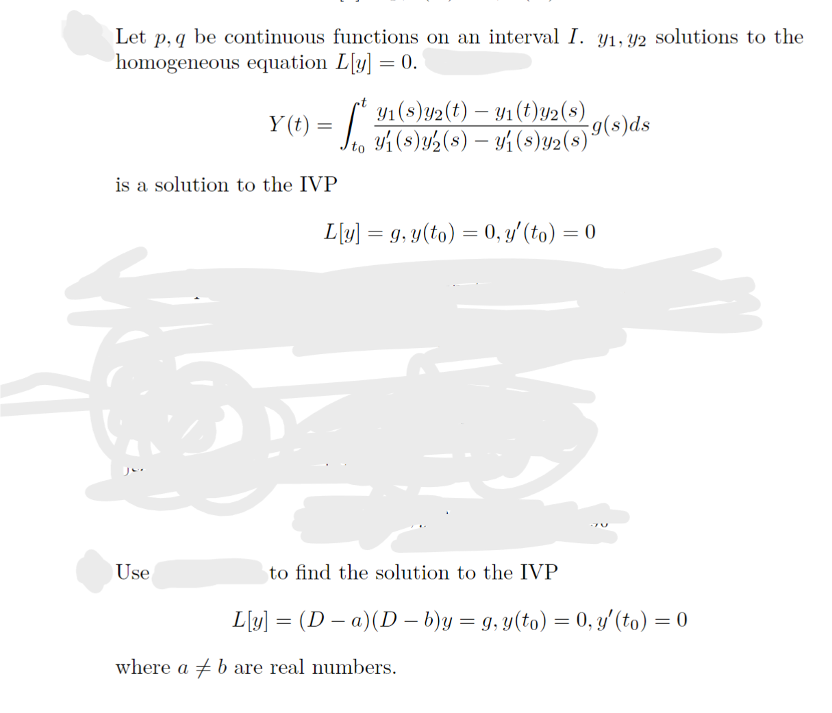 Solved Let p,q ﻿be continuous functions on an interval I. | Chegg.com