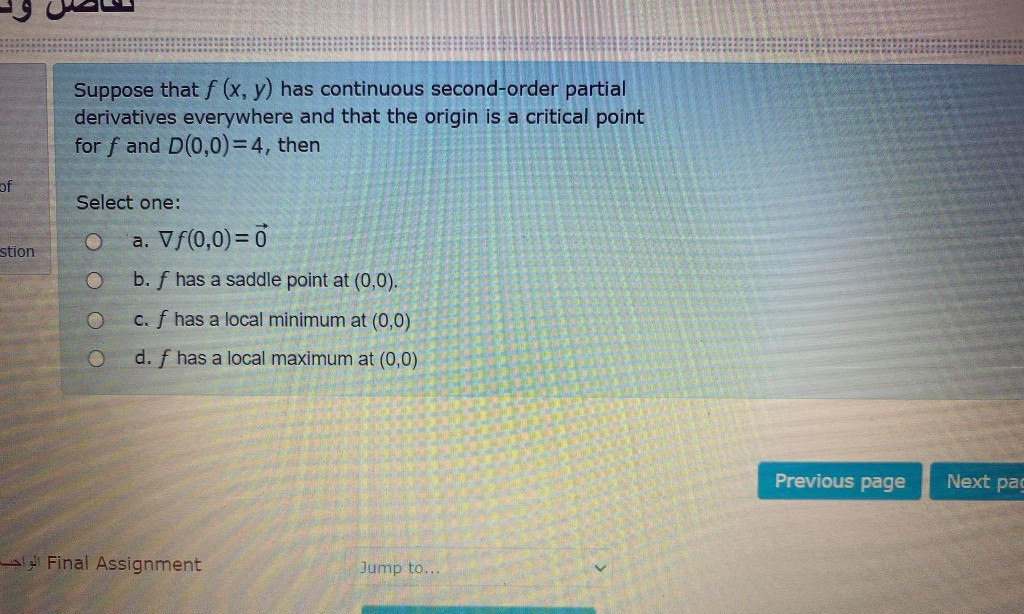 Solved Suppose that f (x, y) has continuous second-order | Chegg.com