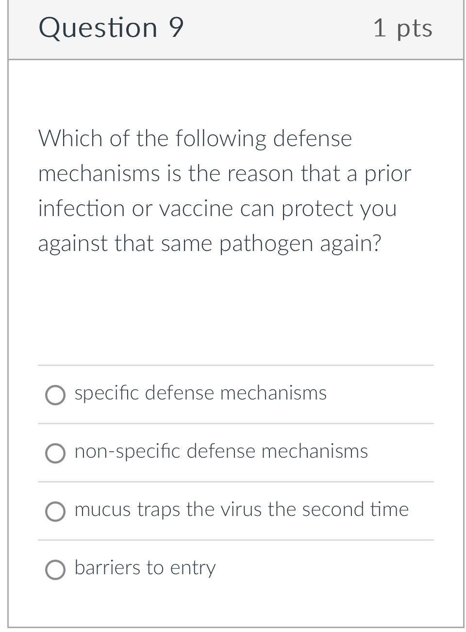 Solved Question 91 ﻿ptsWhich of the following defense | Chegg.com