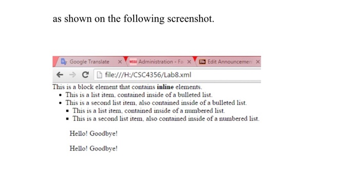 Solved 1 Write A Css File That Displays The Following Xml 7846