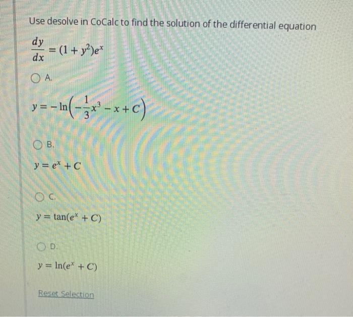 Solved Use desolve in CoCalc to find the solution of the | Chegg.com