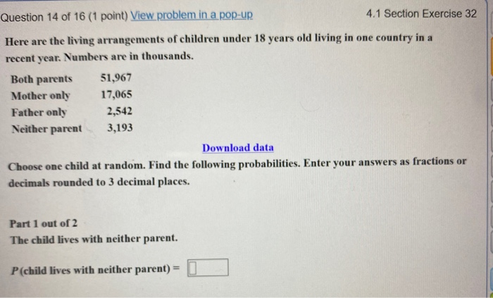Solved Question 11 of 16 (1 point) View problem in a pop-up | Chegg.com