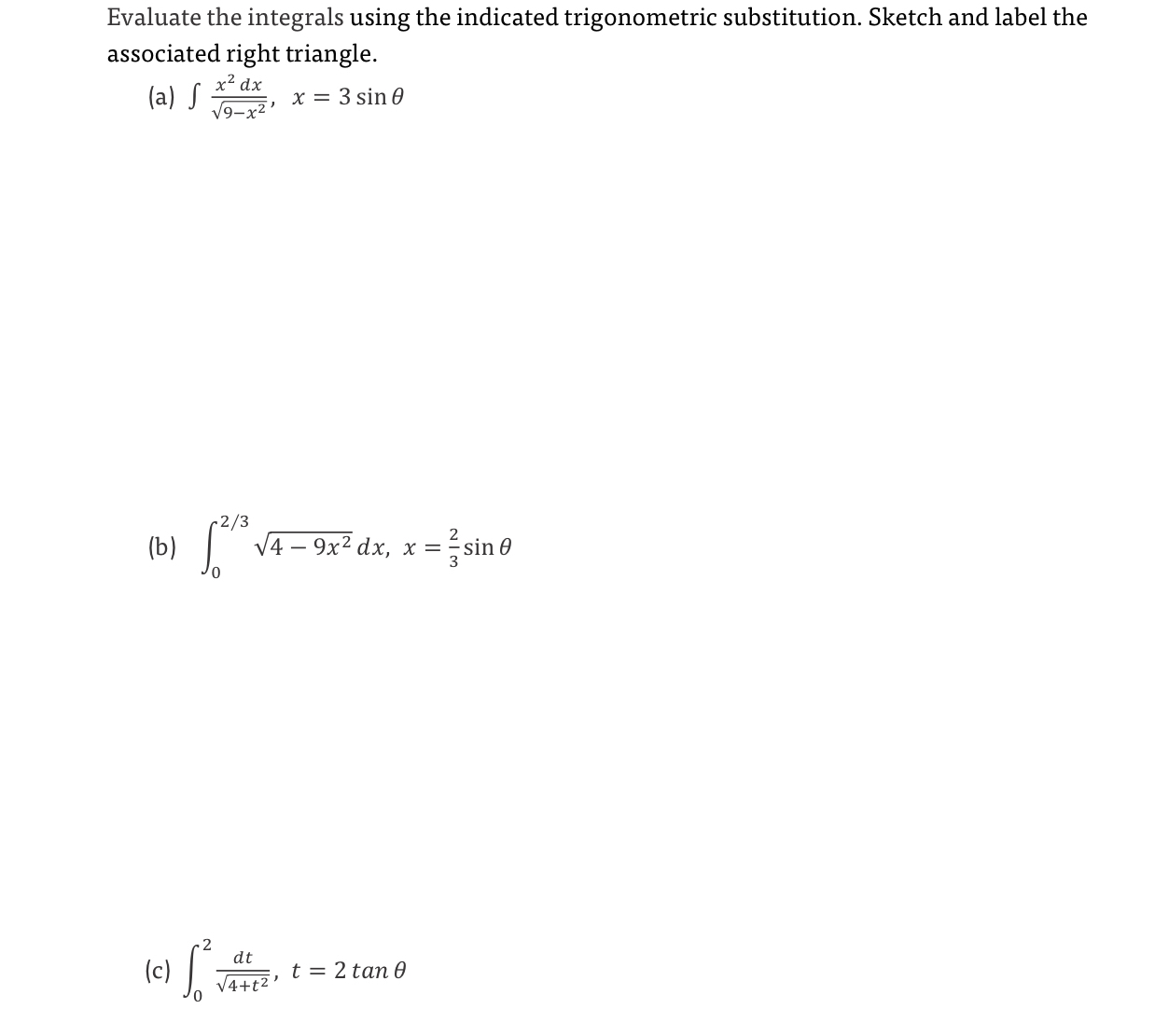 Solved Evaluate the integrals using the indicated | Chegg.com