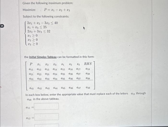 Solved Given the following maximum problem: Maximize: | Chegg.com
