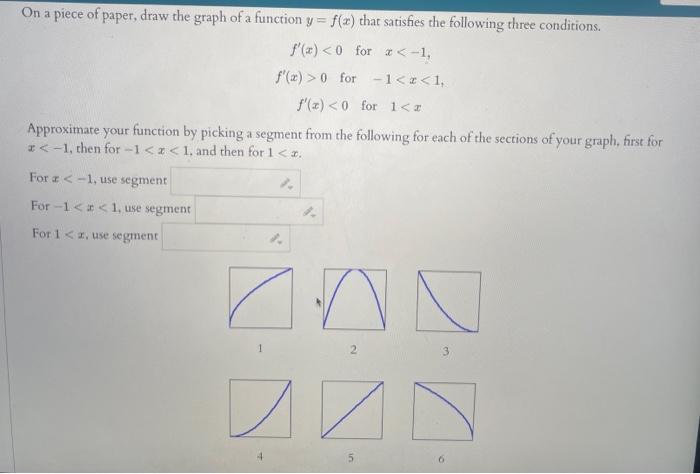 Solved On a piece of paper, draw the graph of a function | Chegg.com