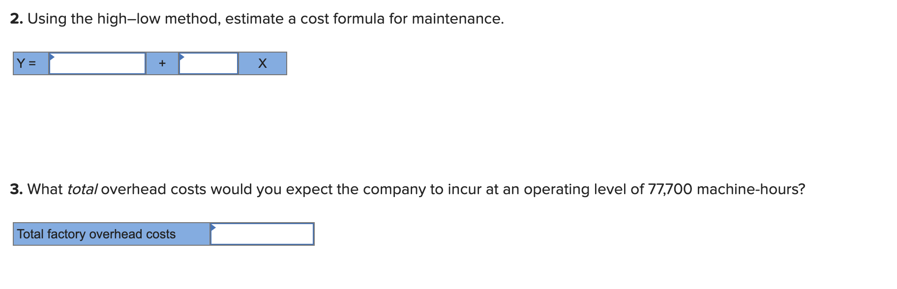 Using the high-low method, estimate a cost formula | Chegg.com