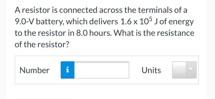 Solved A resistor is connected across the terminals of a | Chegg.com