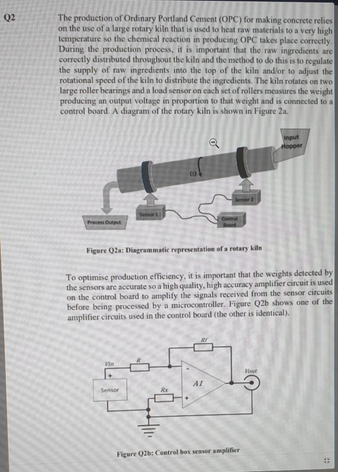 Solved 02 The production of Ordinary Portland Cement (OPC) | Chegg.com