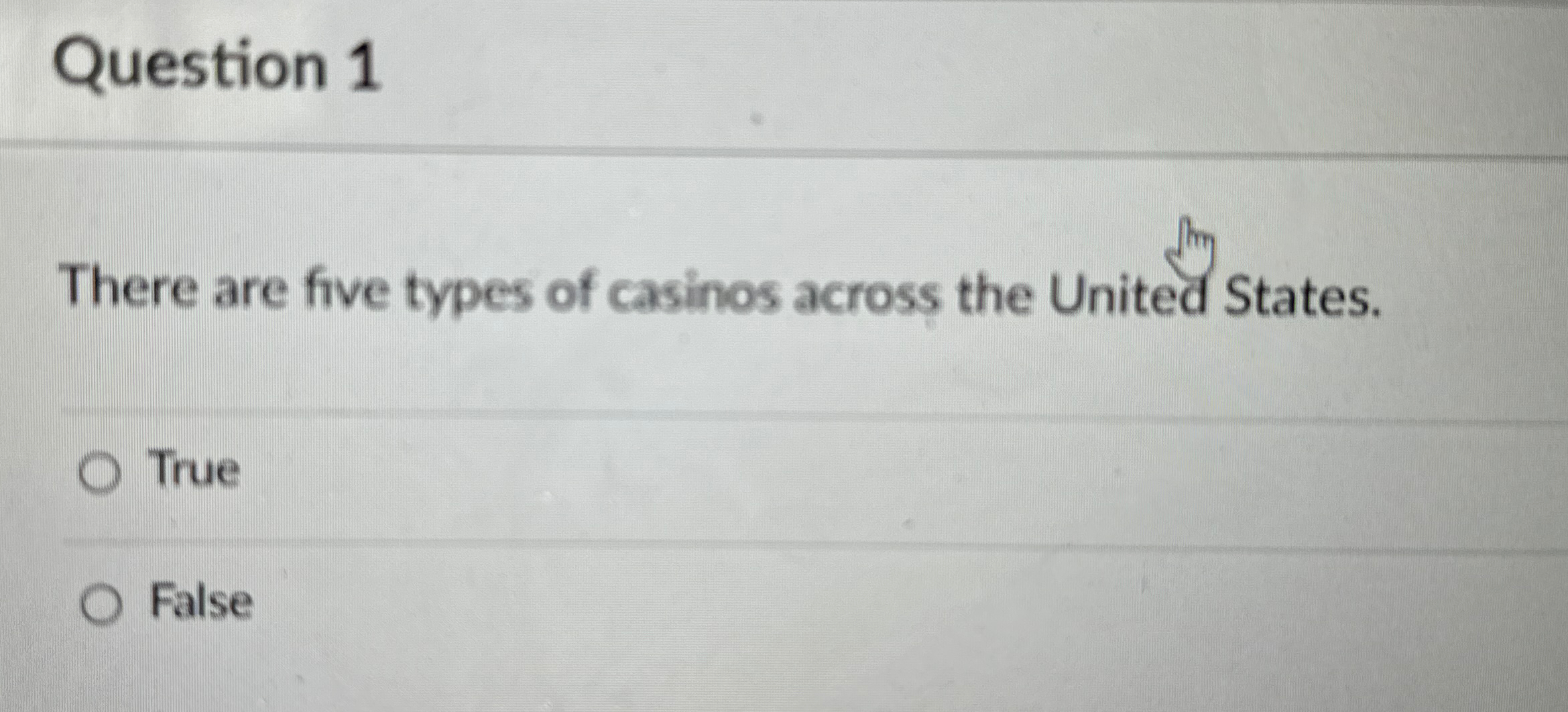 Solved Question 1There are five types of casinos across the | Chegg.com