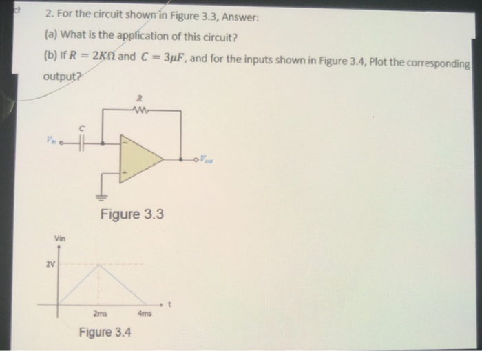 Solved 2. For the circuit shown in Figure 3.3, Answer: (a) | Chegg.com
