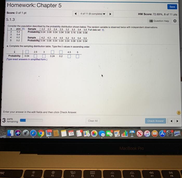 Solved Save Homework Chapter 5 Score 0 Of 1 Pt 5 1 3 4 Of