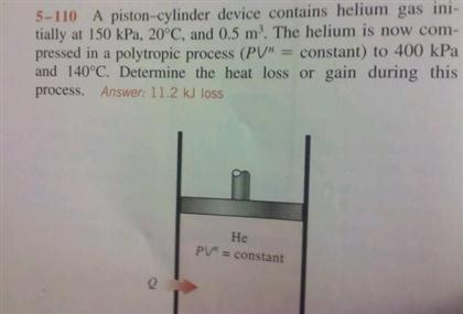 Solved A piston-cylinder device contains helium gas | Chegg.com