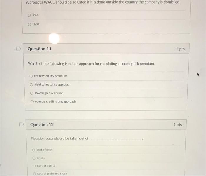 Solved /quizzes/1433150/take Question 4 1 pts Flotation | Chegg.com