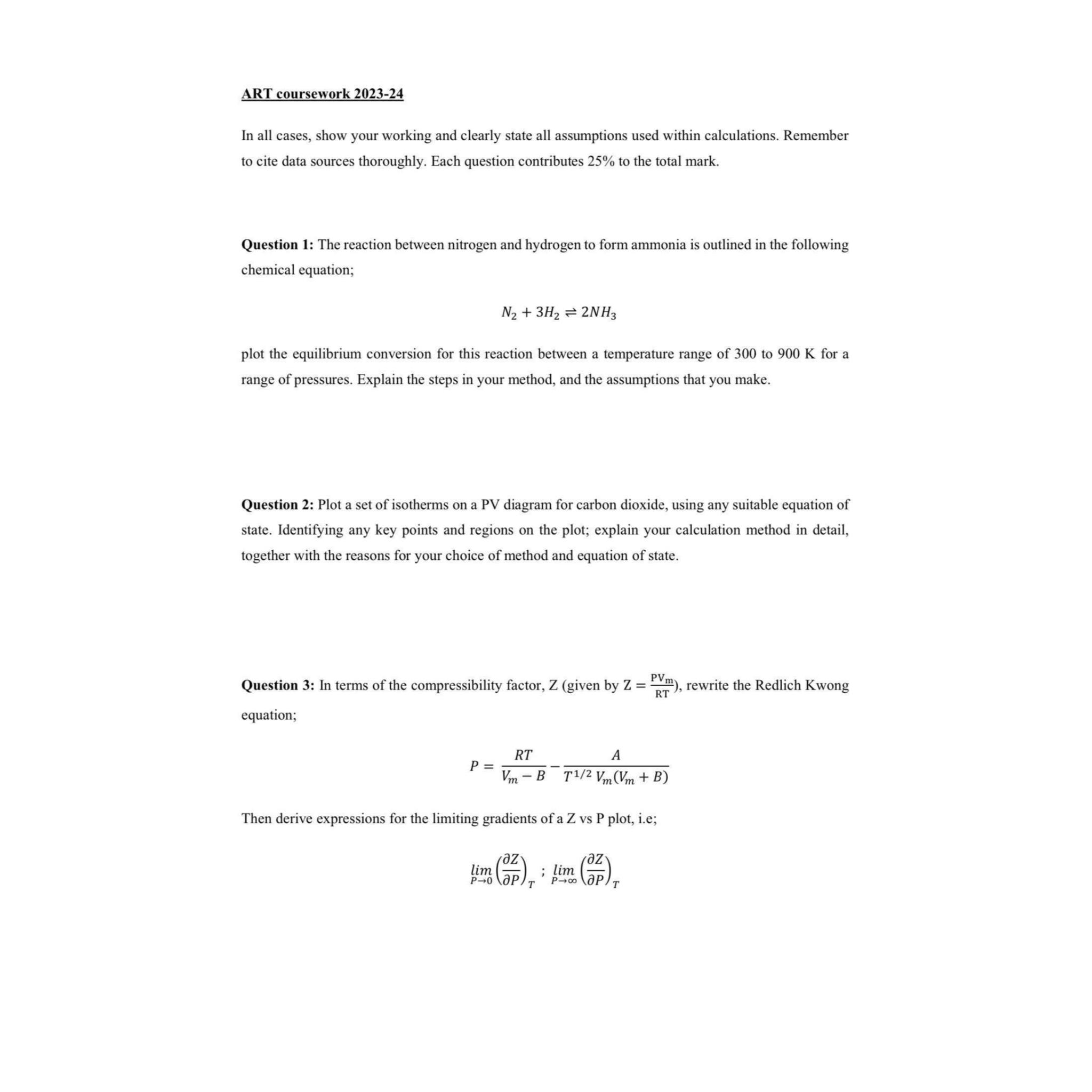 Solved ART coursework 2023-24In all cases, show your working | Chegg.com