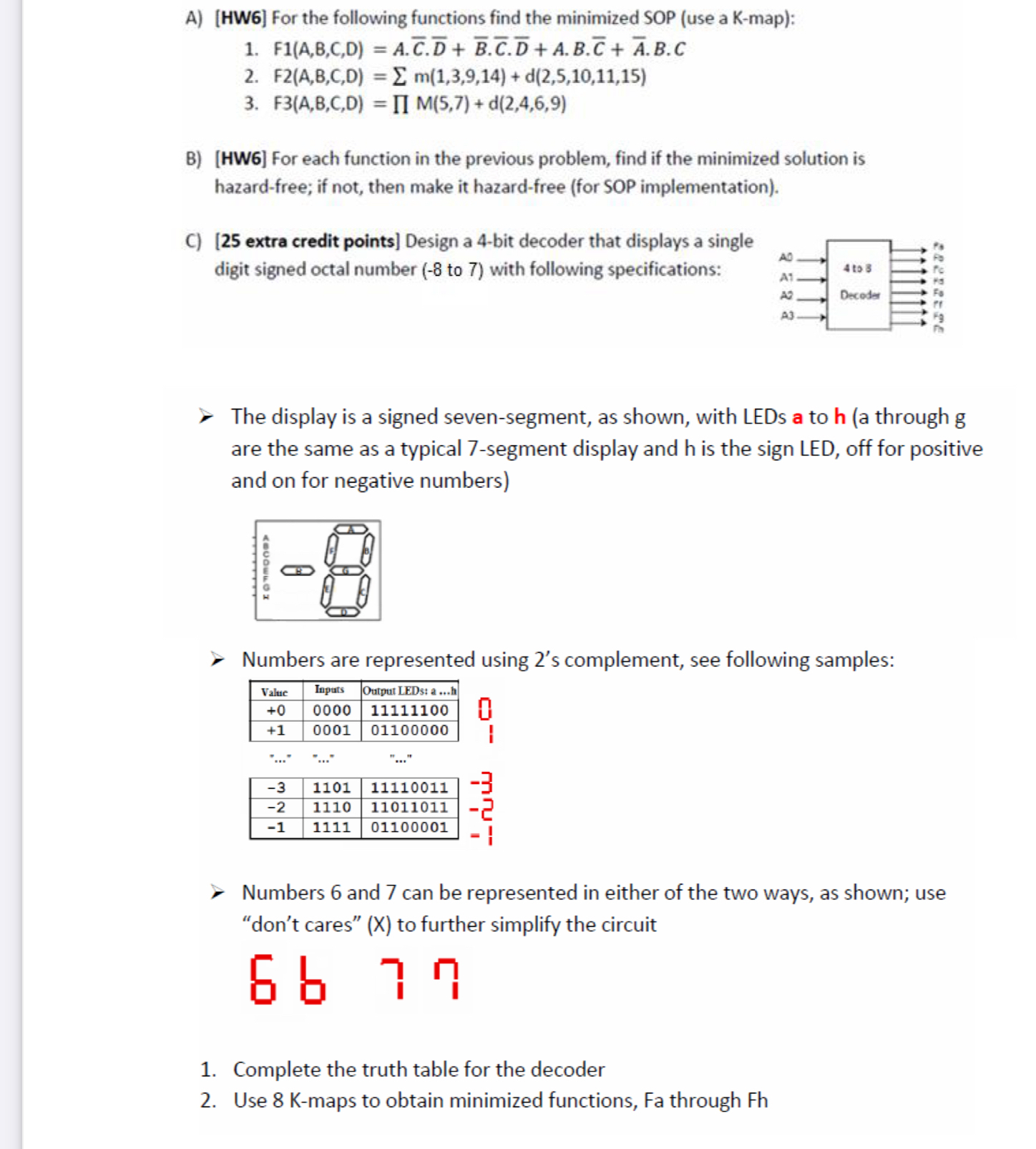 Solved A) [HW6] ﻿For the following functions find the | Chegg.com