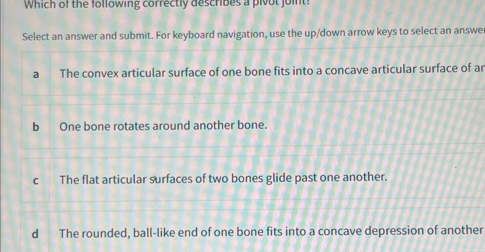 Solved Select an answer and submit. For keyboard navigation, | Chegg.com