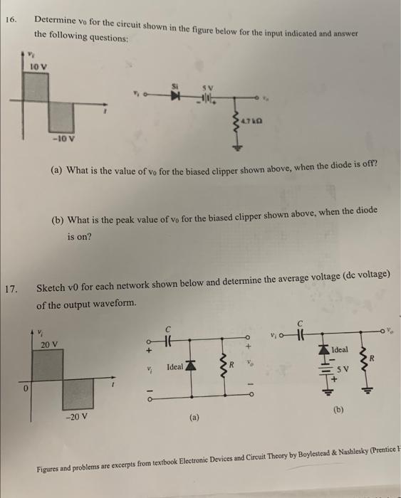 16. Determine v0 for the circuit shown in the figure | Chegg.com
