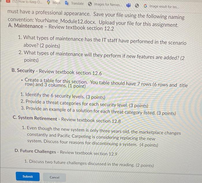 Solved convention: YourName_Module12.docx. Upload your file | Chegg.com