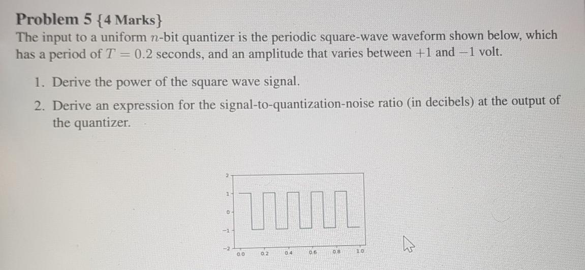 Solved Problem 5 [4 Marks} The input to a uniform n-bit | Chegg.com