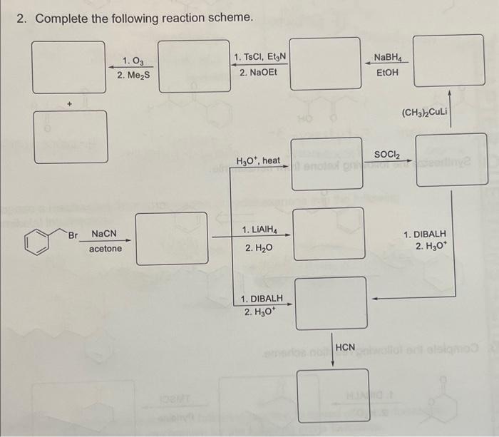 2. Complete the following reaction scheme. + Br 1.03 | Chegg.com