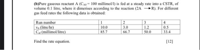 Solved volume 0.1 litre, where it dimerises according to the | Chegg.com