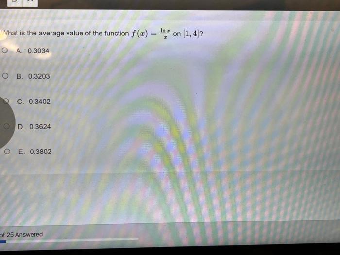 Solved That is the average value of the function f(x)=xlnx | Chegg.com