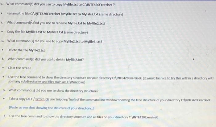 Solved 2. Working with files, directories and sub | Chegg.com