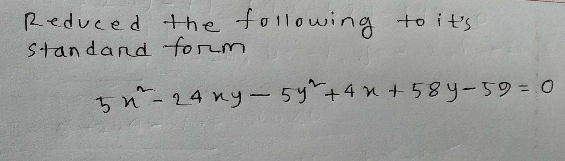 Solved Reduced the following to it's standand form 5n- 24 | Chegg.com