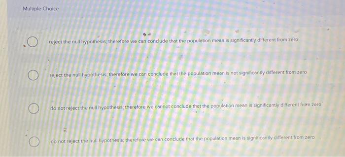 Solved Consider the following competing hypotheses: | Chegg.com