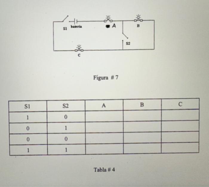 Solved Use the circuit in figure #7 to fill in table #4. | Chegg.com