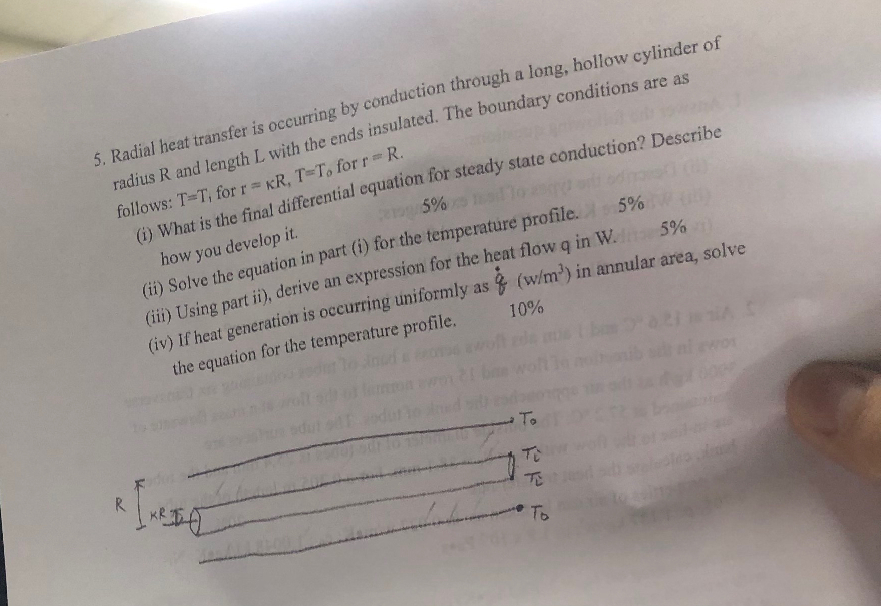 Solved Radial heat transfer is occurring by conduction | Chegg.com