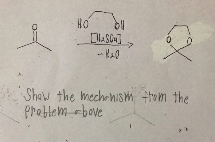 Solved H6 OH - [H2SO4] Hal. Show the mechanism Problem above | Chegg.com