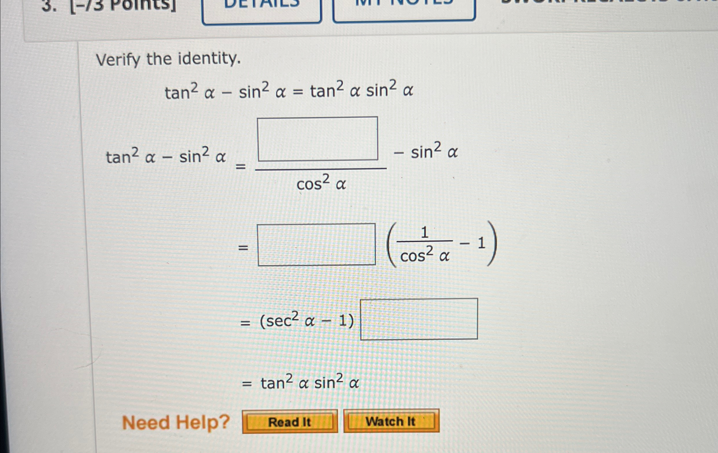 Solved Verify the | Chegg.com