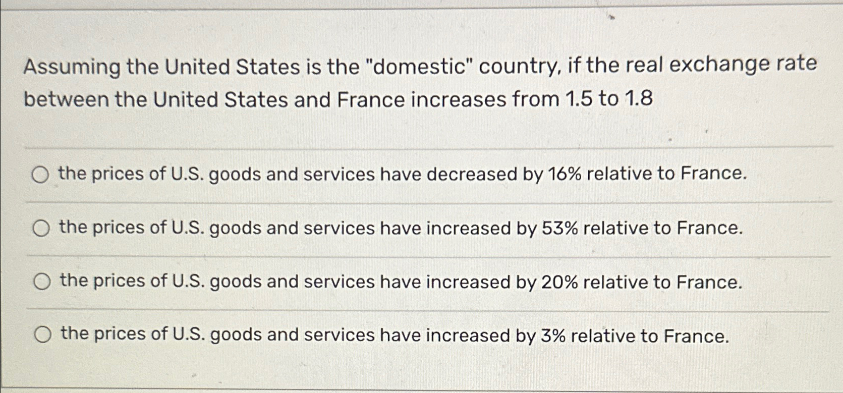 Solved Assuming the United States is the "domestic" country, | Chegg.com