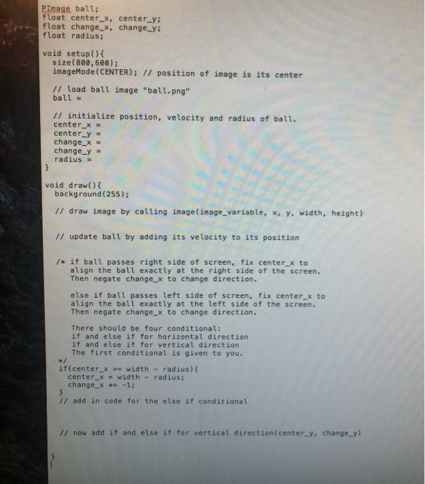 Solved The objective is to complete this code that is given | Chegg.com