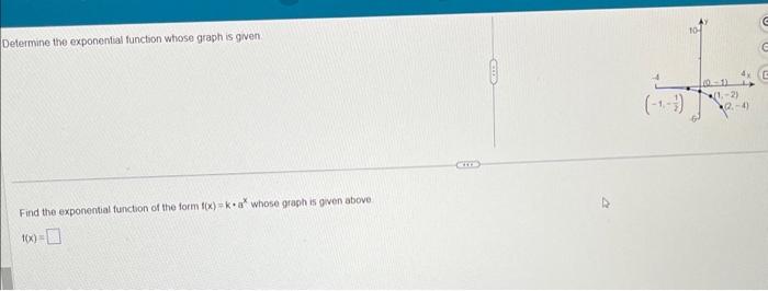 Solved Determine the exponential function whose graph is | Chegg.com