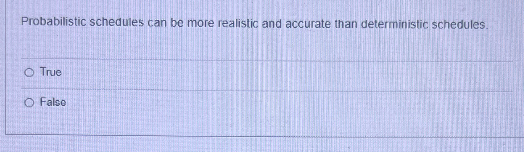 Solved Probabilistic schedules can be more realistic and | Chegg.com