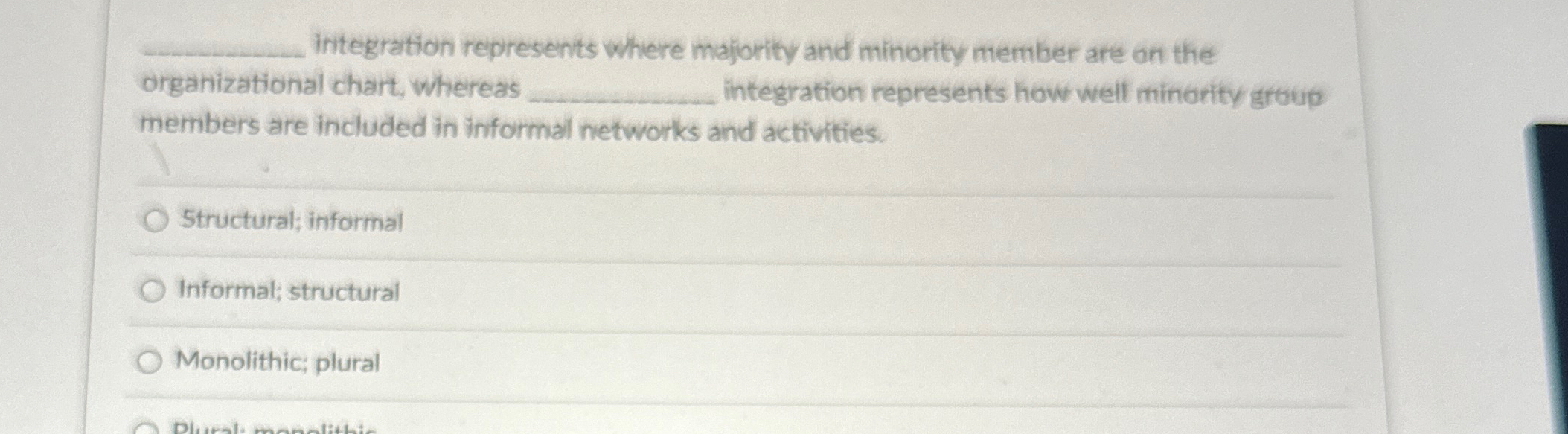 Solved q, ﻿integration represents where majority and | Chegg.com
