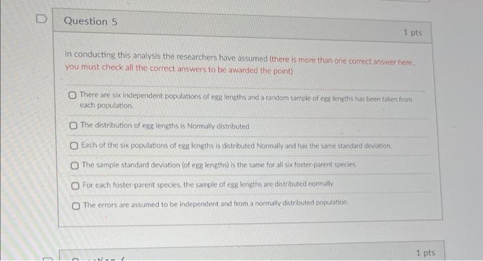 Solved 1 pts Questions 4 and 5 refer to the following study: | Chegg.com
