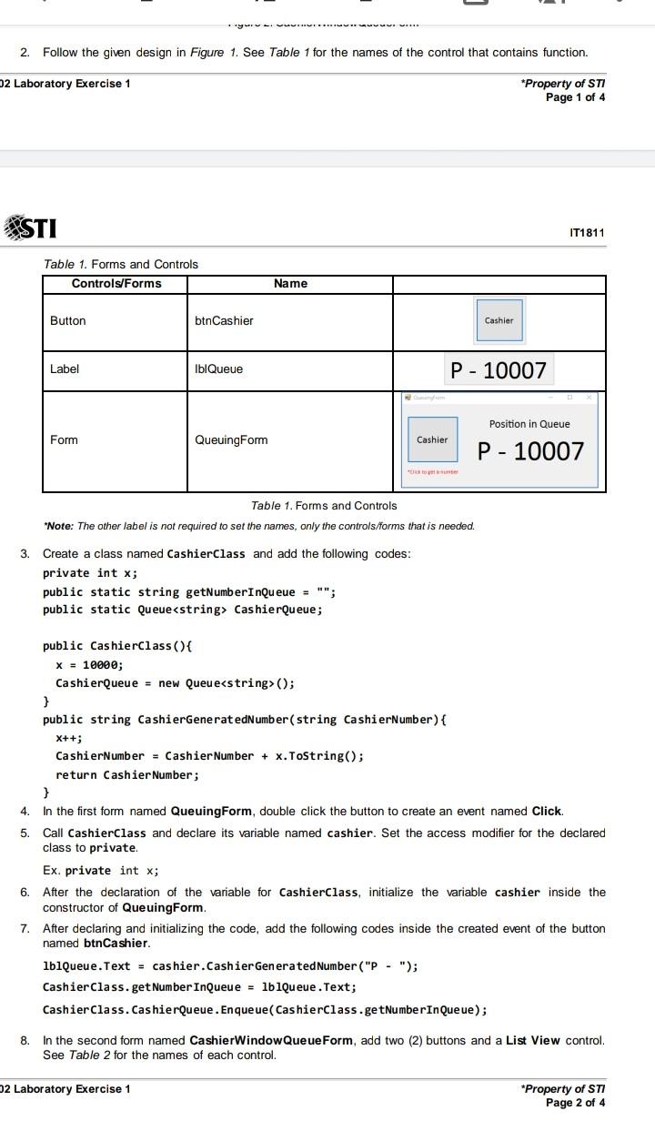 Solved Basic Queuing Cashier Objectives: At the end of the | Chegg.com
