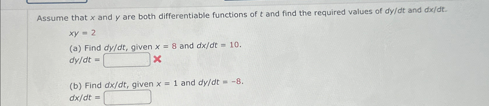 Solved Assume that x ﻿and y ﻿are both differentiable | Chegg.com