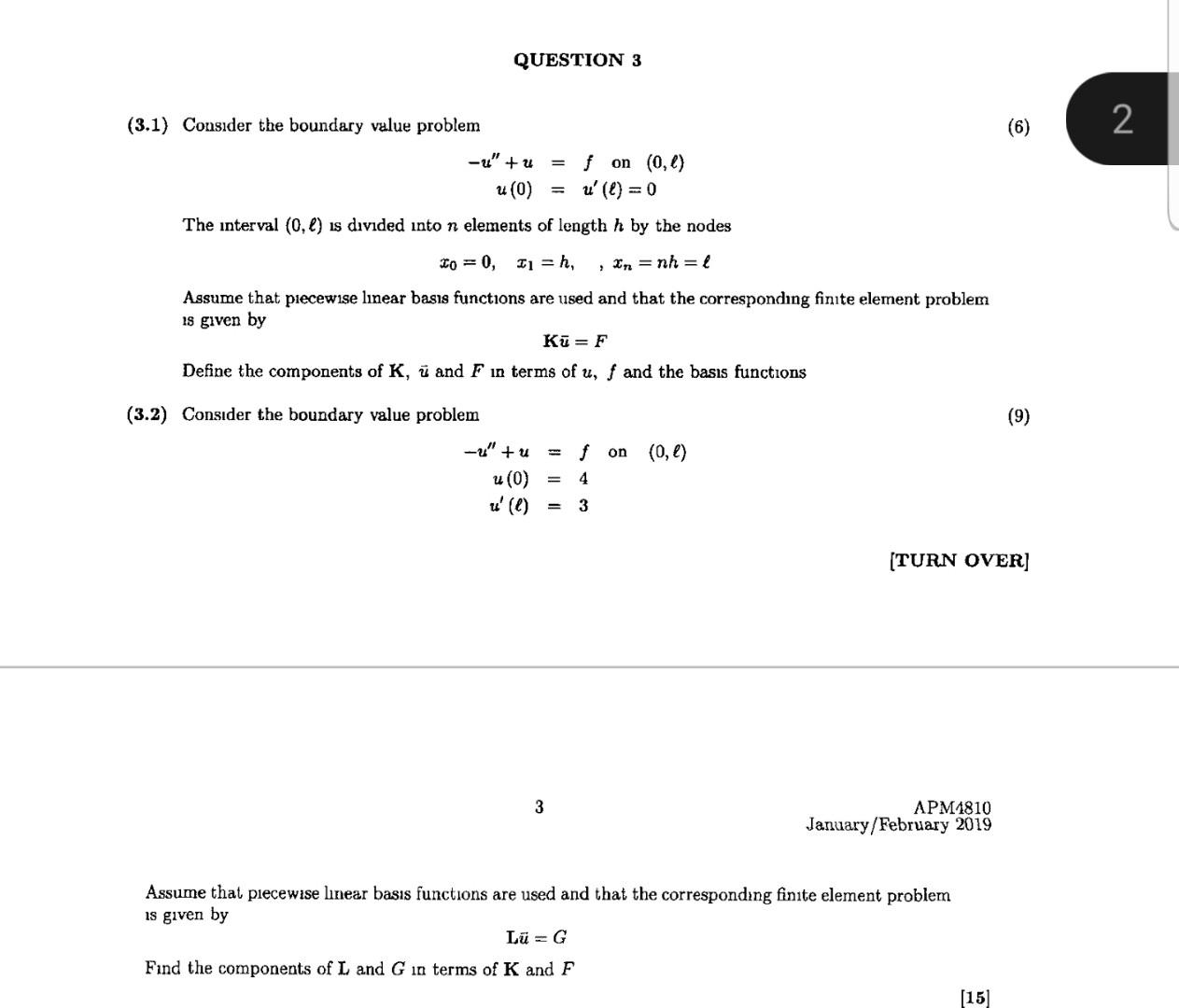 Solved (3.1) Consider the boundary value problem (6 | Chegg.com
