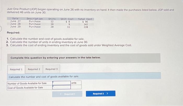 Solved 3.required 2: units in ending inventory required 3: | Chegg.com