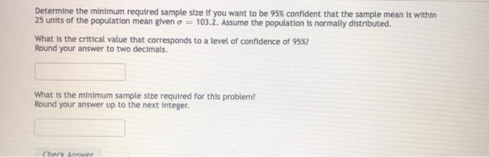 Solved Determine the minimum required sample size if you | Chegg.com