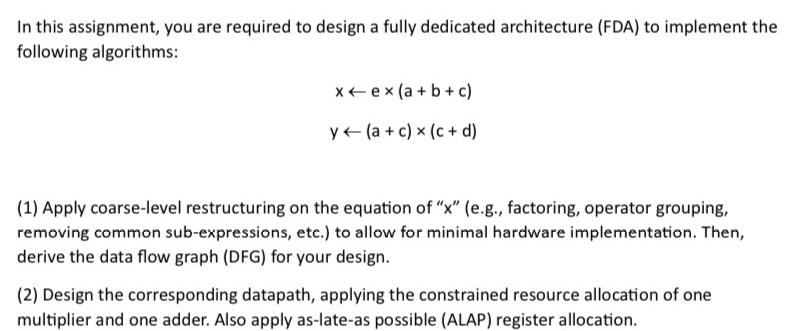 Solved In this assignment, you are required to design a | Chegg.com