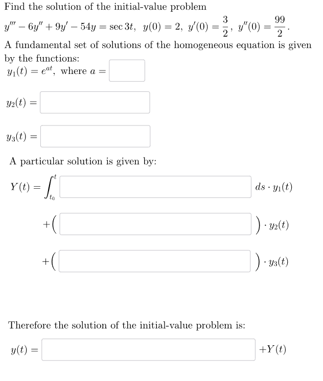 Solved Find the solution of the initial-value | Chegg.com