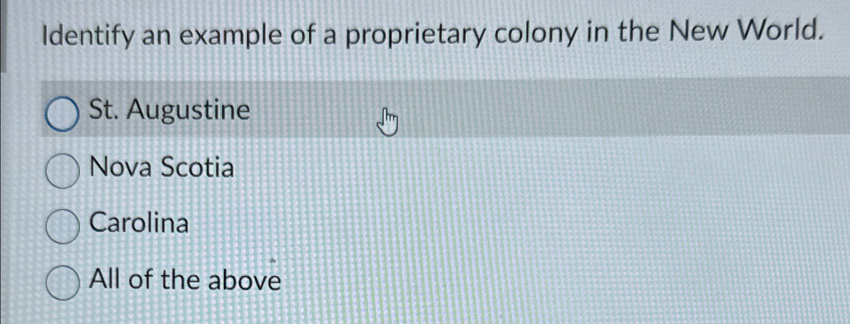 Solved Identify an example of a proprietary colony in the | Chegg.com