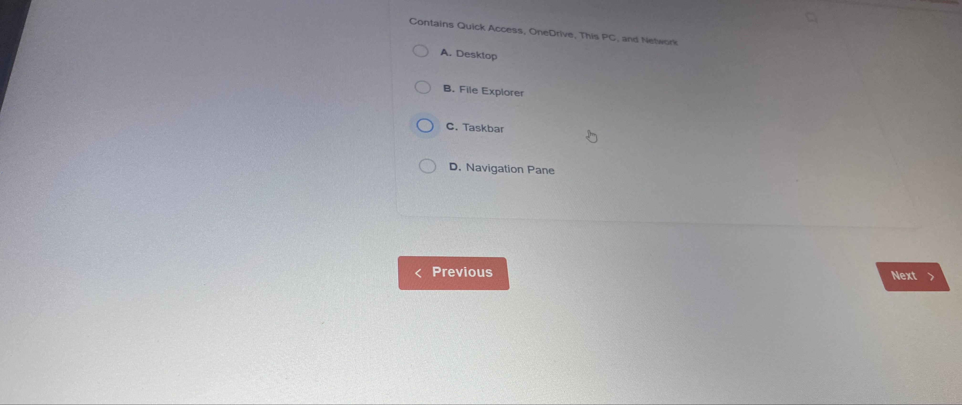 Solved Contains Quick Access, OneDrive, This PC, ﻿and | Chegg.com
